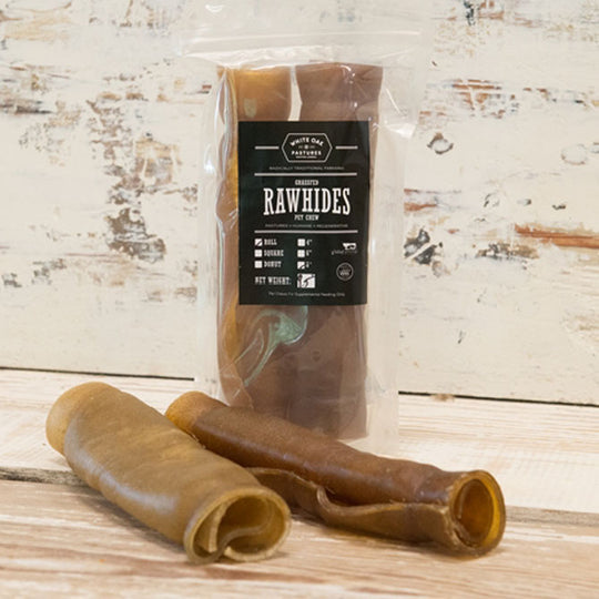 Grassfed Beef Rawhide Roll 10" 2 Pack – White Oak Pastures